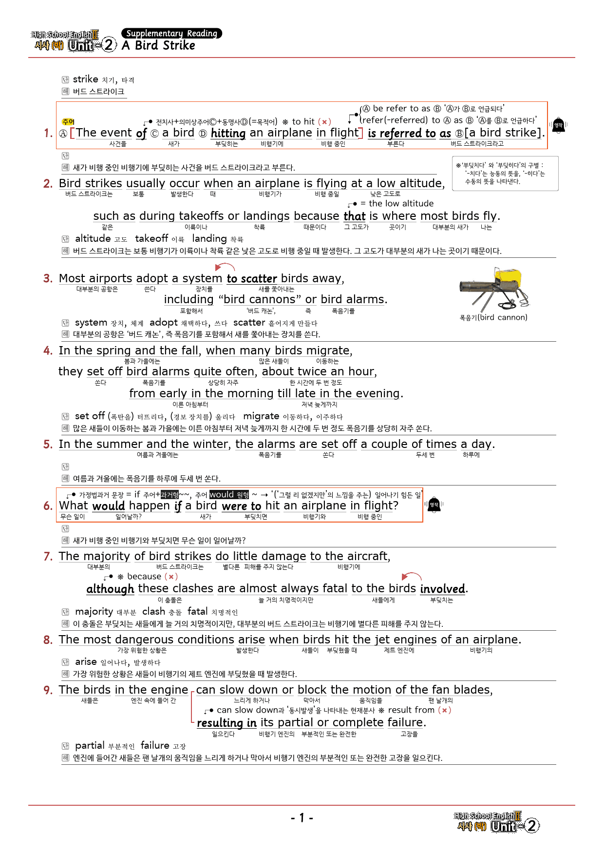 영어2 YBM(박) 2과 깔끔한 설명 (본문/SR분석+단어 정리&테스트) - 쏠북